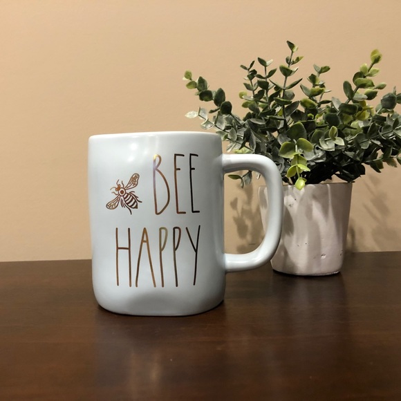 Rae Dunn | Dining | Rae Dunn Blue Bee Happy Mug | Poshmark